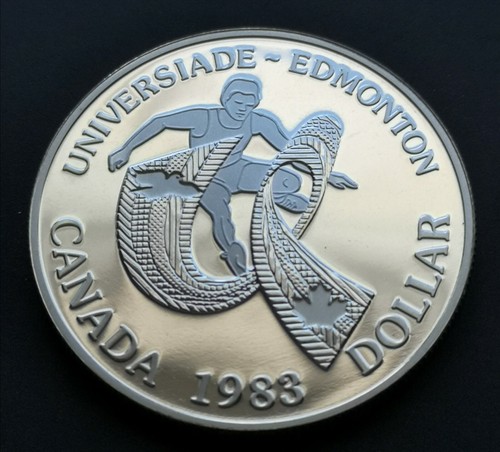 Canada 1983 Proof Silver Dollar Edmonton Universiade Ebay