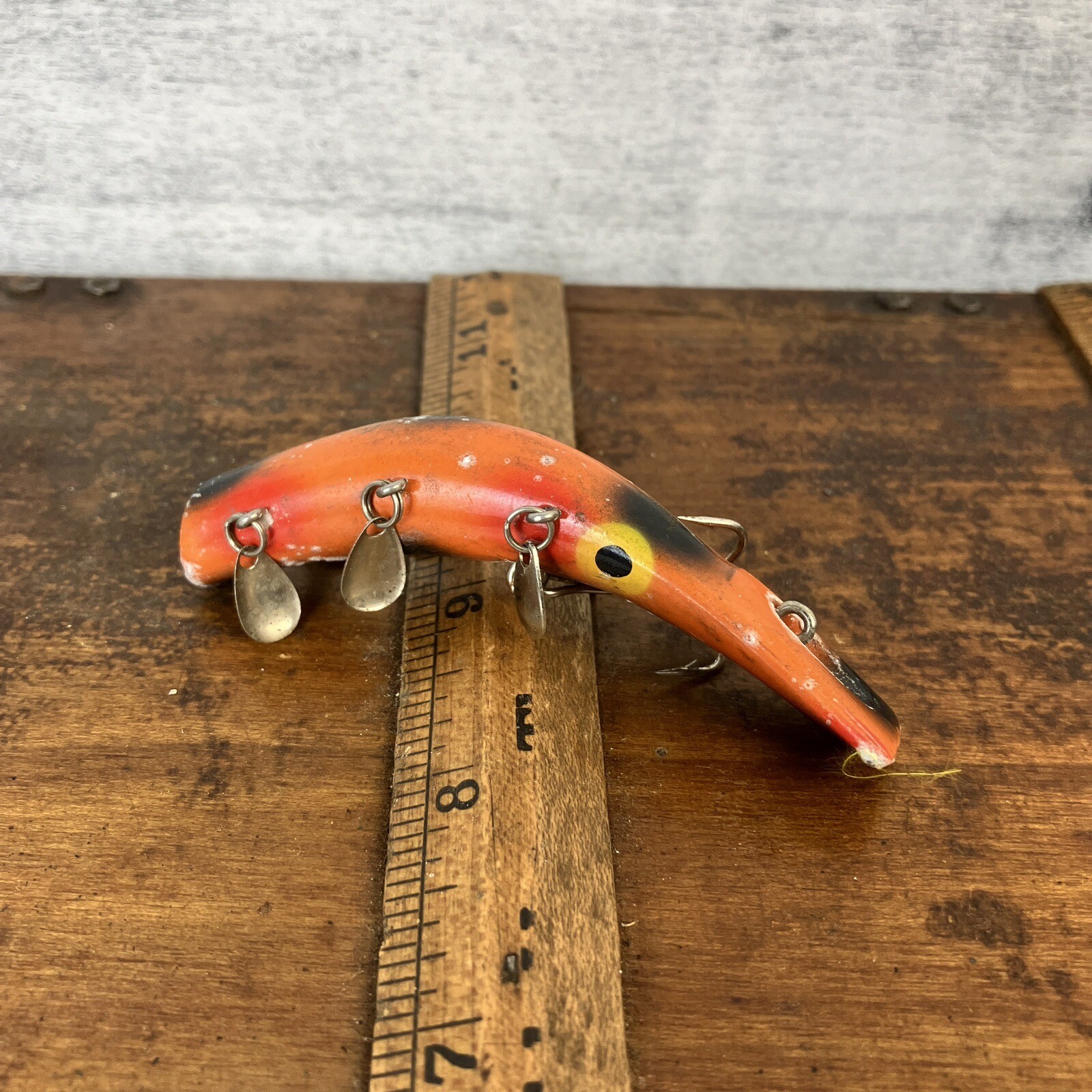 Vintage Helin Flatfish Ike Topwater For Pike Bass Six Blade One Hook | eBay