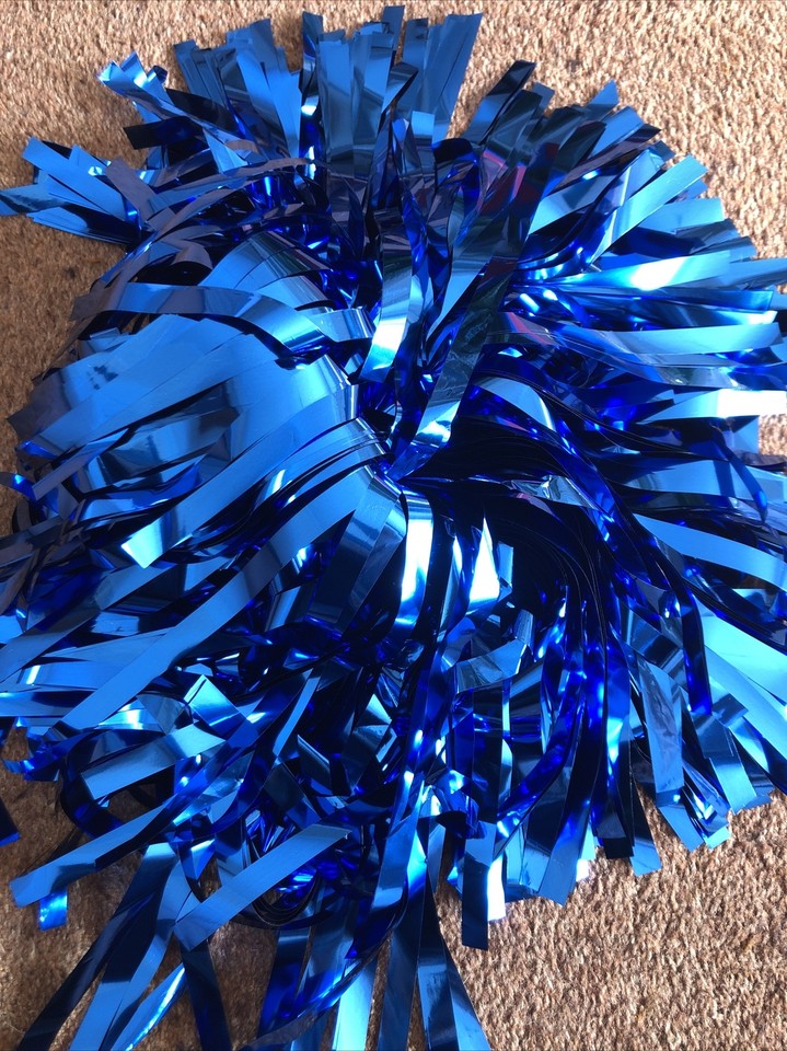 Blue Shiny Pom Pom. American High School. Cheer Leader. Hen Party ...