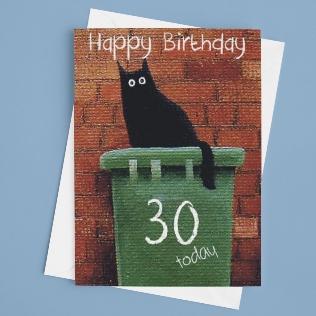 Happy 30th Birthday Cat Meme 30th Cat Birthday Cards & Templates