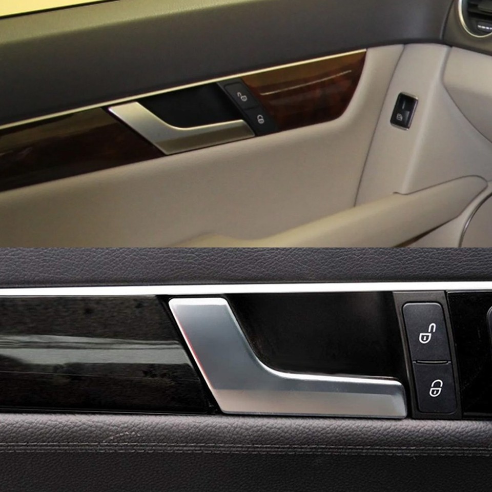 Matte Silver Driver Left Side Interior Door Handle Repair Kit for Benz ...