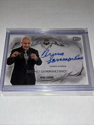 2015 Topps WWE Undisputed Bruno Sammartino Legend Auto On Card ...