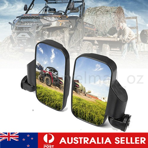 1Pair UTV Rear View Side Mirrors For Polaris Ranger RZR XP Crew 570 800 ...