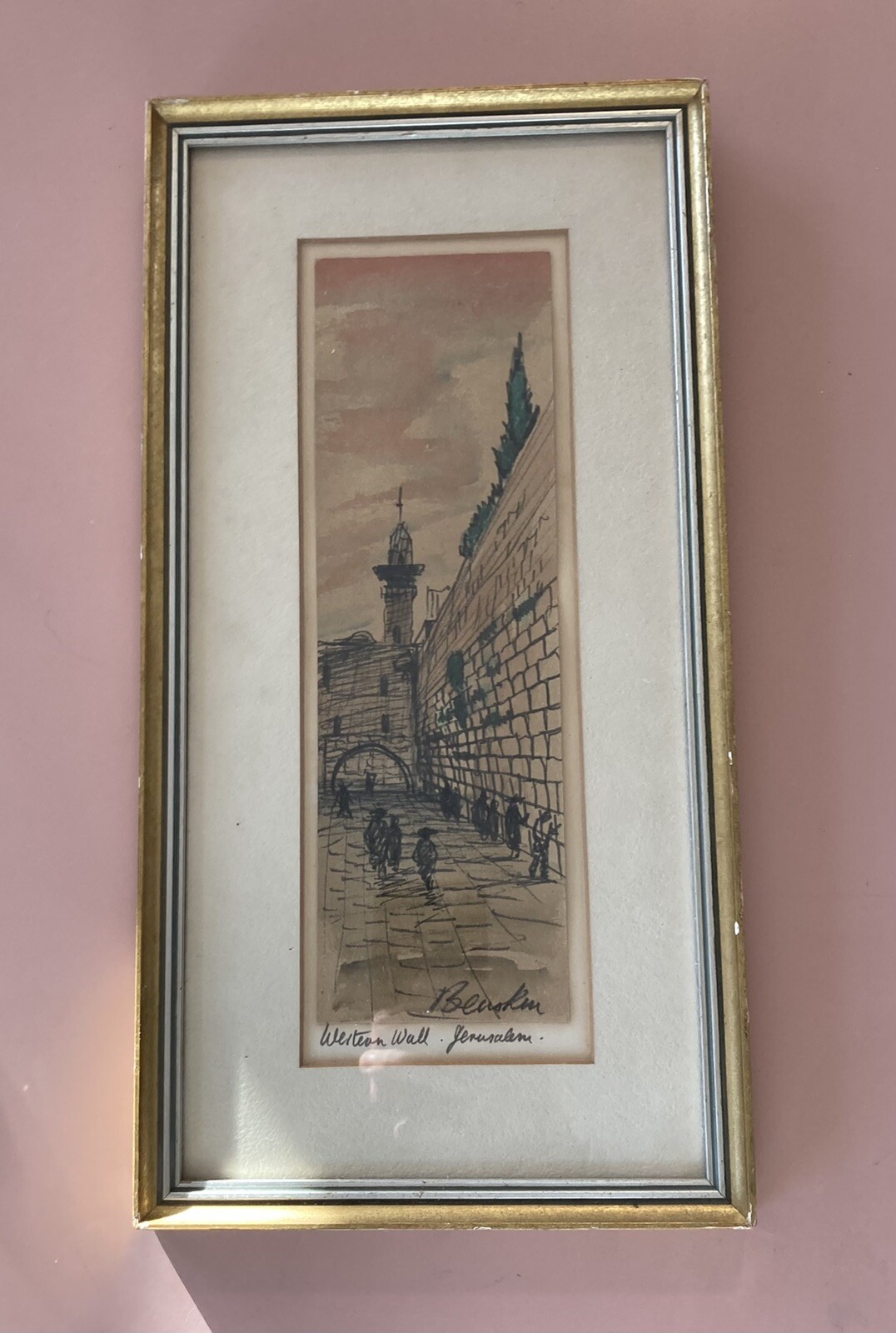 Western Wall Jerusalem Pencil Drawing Aka The Wailing Wall Weeping Wall ...