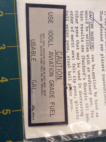 Caution: Use 100LL Aviation Grade Fuel , Placard 101-1 | eBay