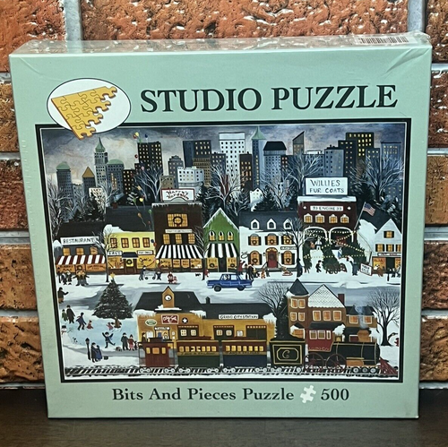 Studio Puzzle Bits and Pieces 500 Piece 16" x 20" Snow City Skyline ...