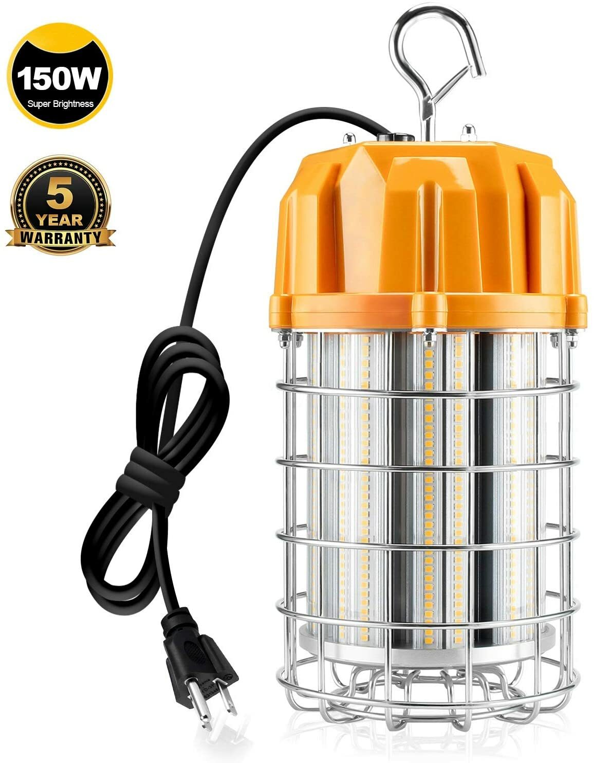 150W LED Temporary Hanging Portable Work Light with 10ft Cord US Plug ...