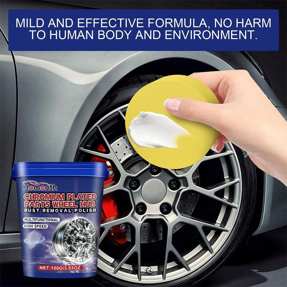 Stainless Steel Wheel Hub Cleaner Metal Rust Dust Removal Paste Scratch ...