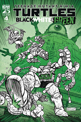 TEENAGE MUTANT NINJA TURTLES B,W&G #4 (1:10) IDW PUB COMICS STOCK IMG ...