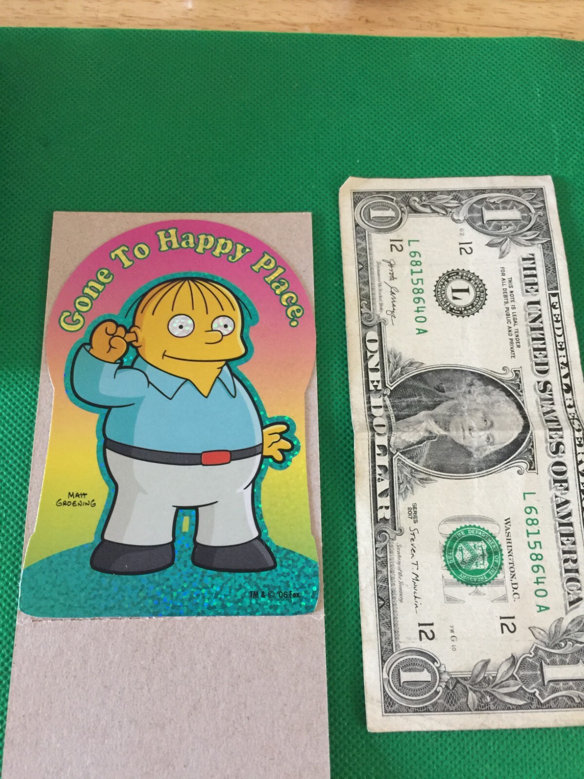 The Simpsons Bart Simpson Prism Vending Machine Sticker Foil 2006 #4 ...