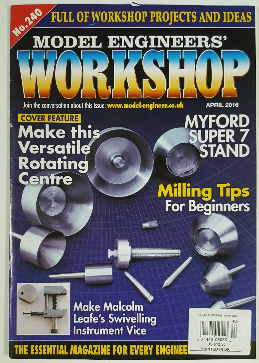 Model Engineers Workshop Rotating Centre Projects Idea April 2016 FREE ...