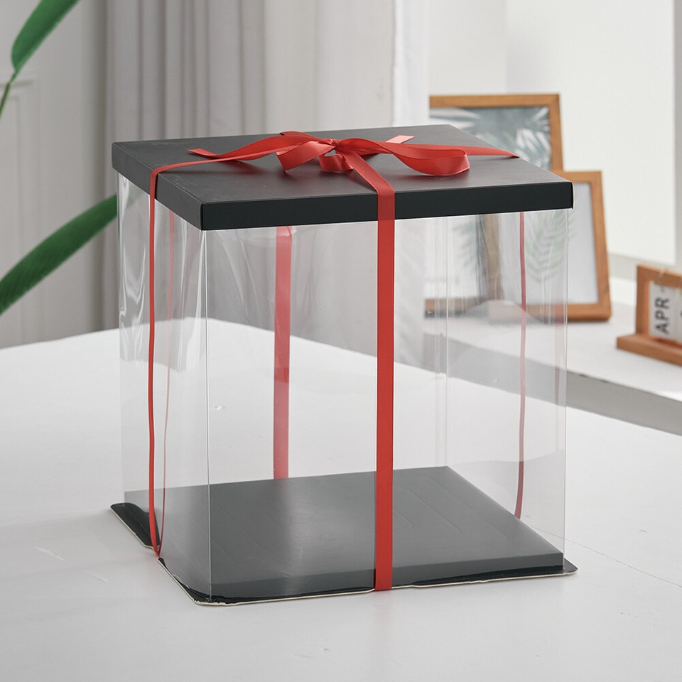 32cm-37cm Clear Gift Boxes Cake Candy Packaging Transparent Box Wedding ...