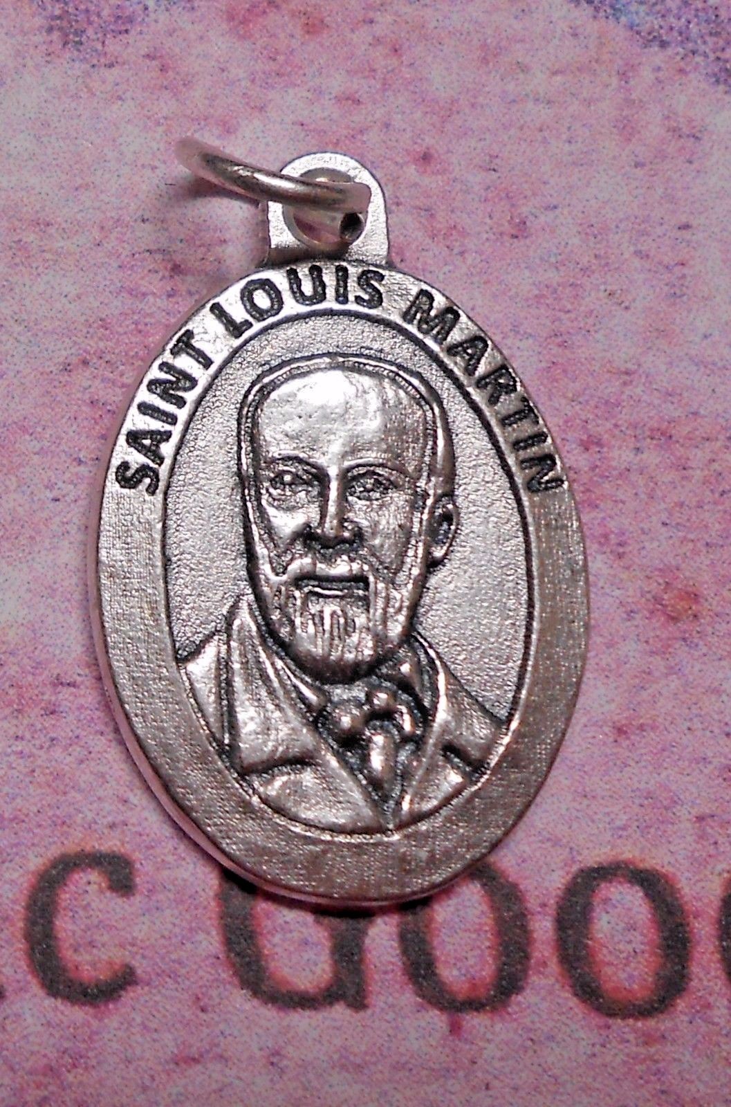 Saints Sts. Louis and Zelie Martin - Silver tone Oxidized 1 inch Medal ...