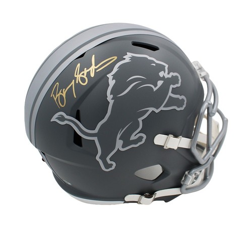 Barry Sanders Signed Detroit Lions Speed Full Size Slate NFL Helmet | eBay