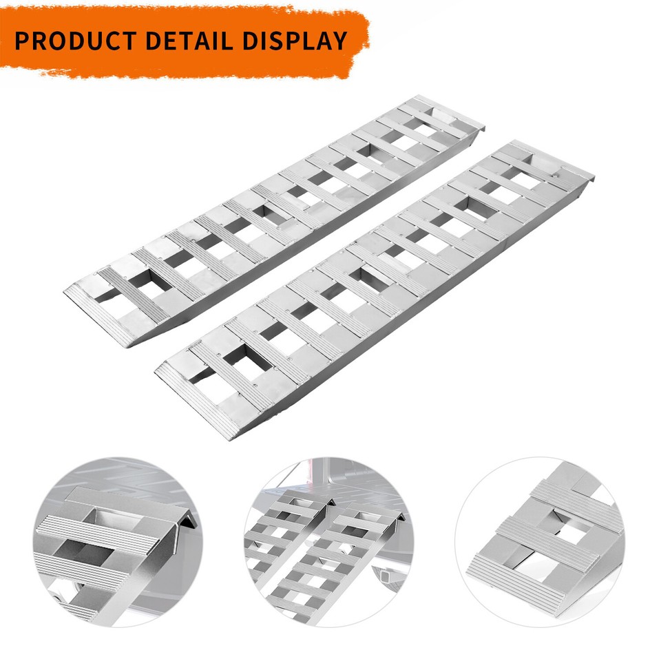 2X 6000lbs 72" x 15" Aluminum Trailer Ramps for Car ATV Truck Auto ...