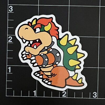 Super Mario Brothers Bros Bowser skateboard vinyl sticker decal guitar ...