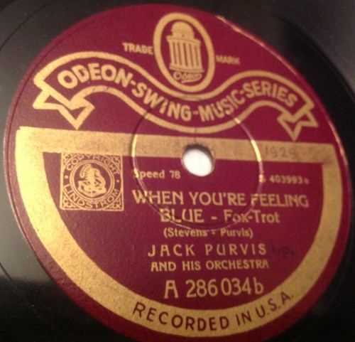 JACK PURVIS “WHEN YOU’RE FEELING BLUE” 78 RPM 1929'30's - JAZZ | eBay