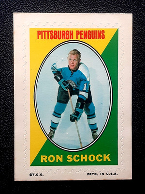 RON SCHOCK 1970-71 TOPPS/O-PEE-CHEE STICKER STAMPS NHL HOCKEY #29 VGEX+ ...