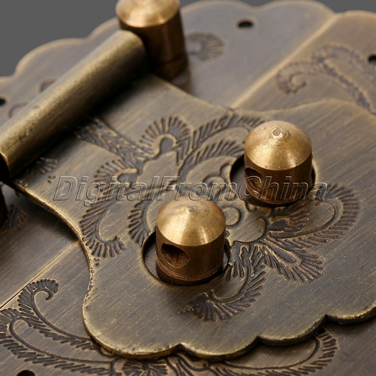 3.15" Brass Chinese Hardware Latch Copper Trunk Handle Box Hand ...