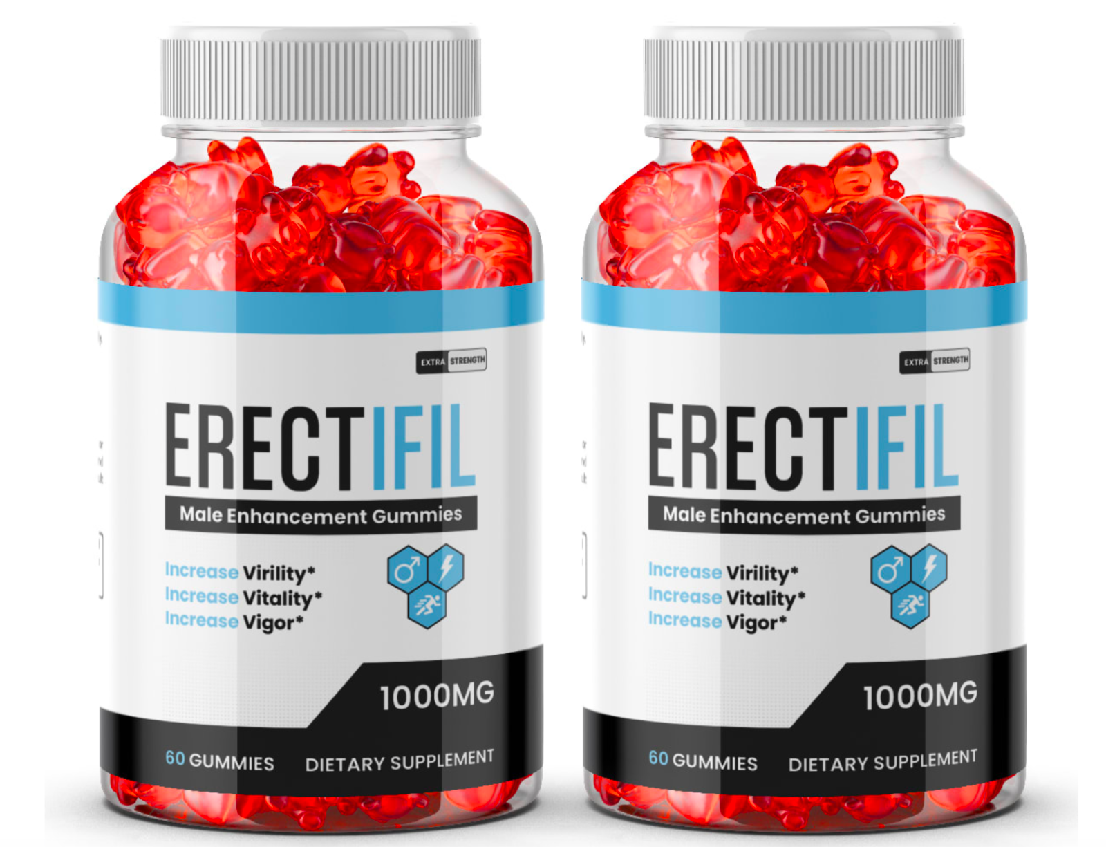 (2 PACK) Erectifil Gummies - Male Virility with Maximum Strength - 120 ...