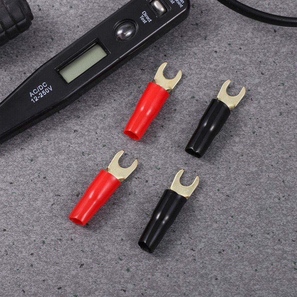 10 Pairs copper spade connector Crimp Terminals Speaker Wire Connectors ...