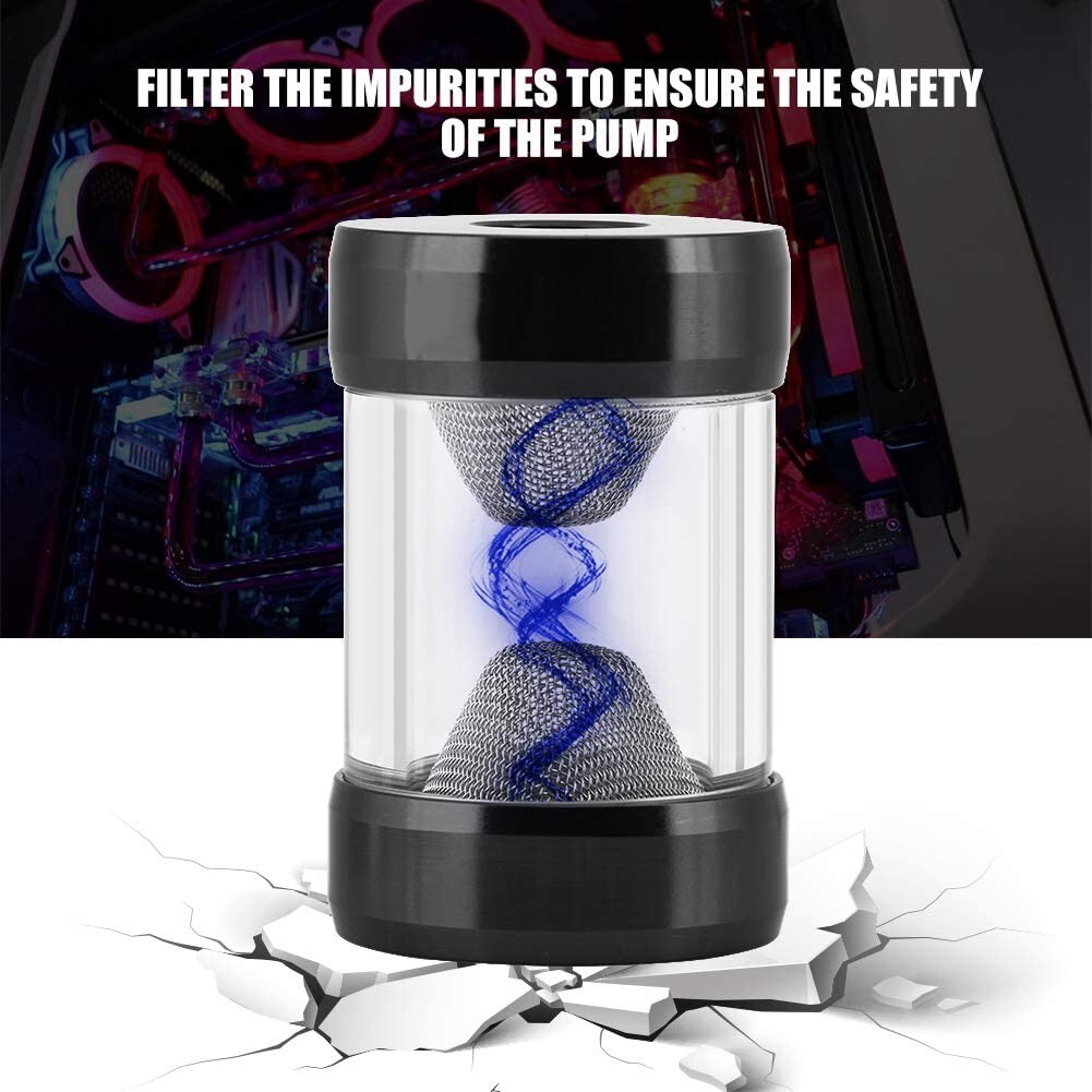 G1/4" PC Water Cooling Filter Computer Water Cooler Reservoir Flow ...