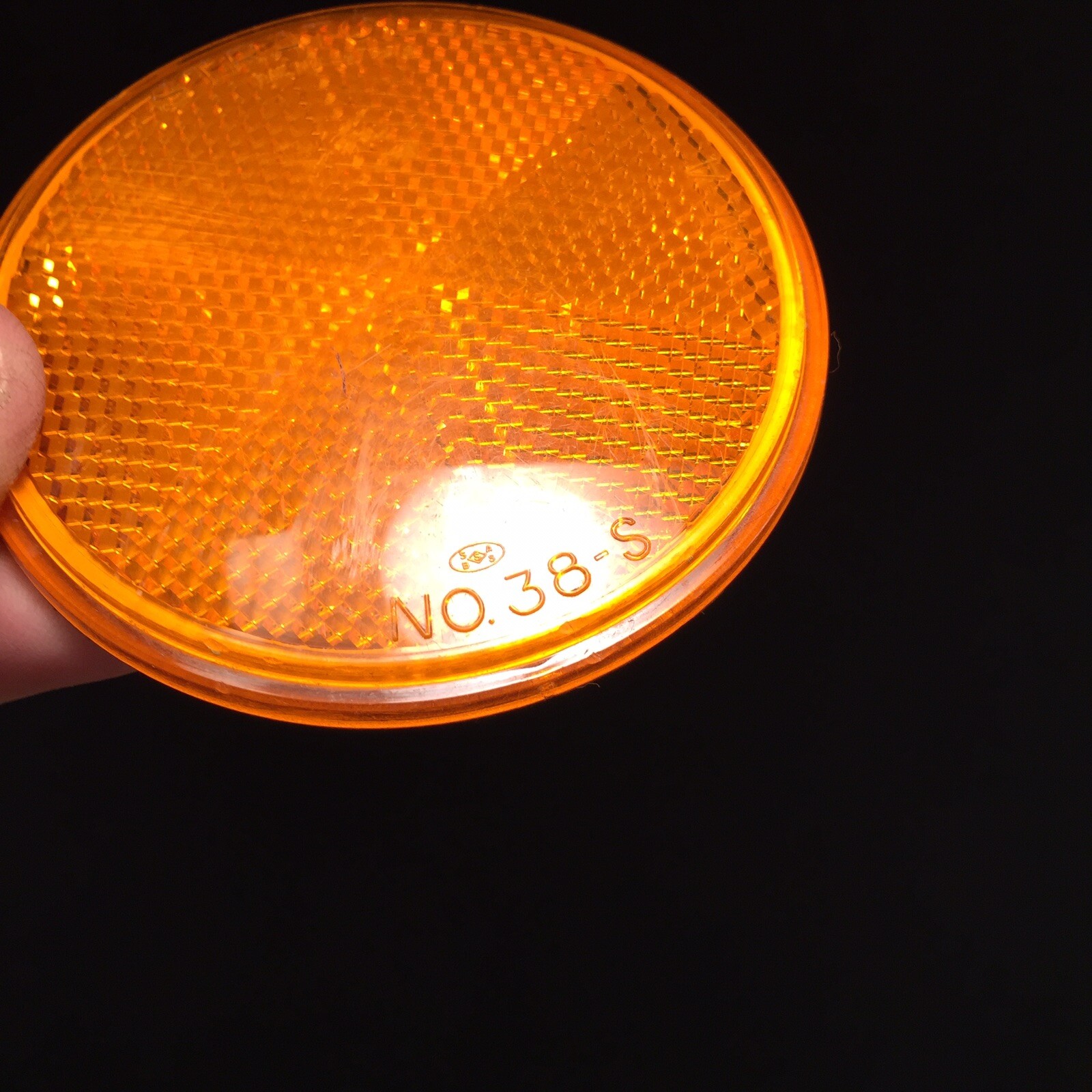 Vtg Reflector Stratolite no. 38-S 3" Amber VW Bus Auto Parts Truck RV ...