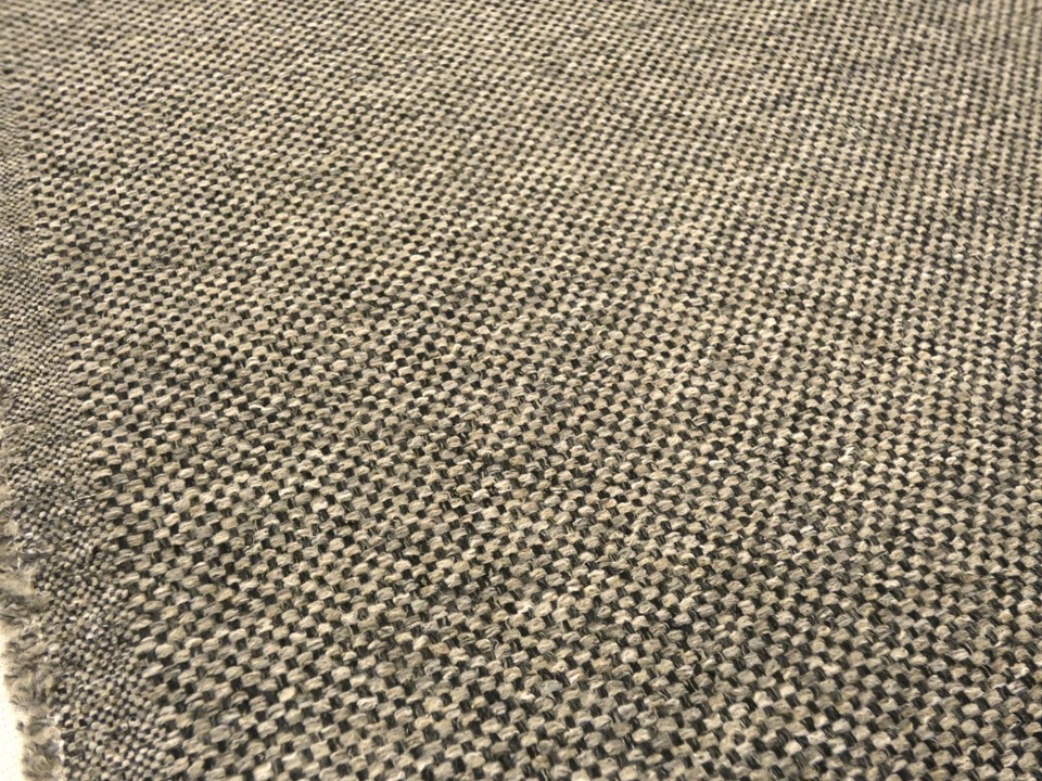 10 metres CHARCOAL & GREIGE Quality Weave Upholstery Cushion Fabric ...