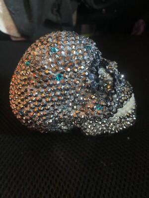 Skull Decorated Bling Rhinestones Sugar Skulls Day Of The Dead ...