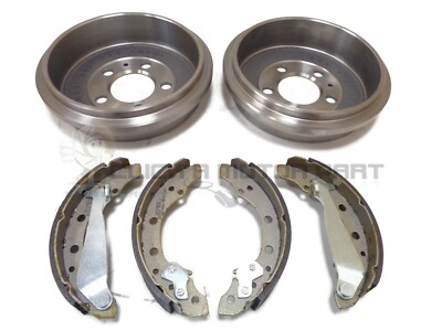 VW POLO 1.2 1.4 1.9 SDi 2002-2010 REAR 2 BRAKE DRUMS & BRAKE SHOES SET ...