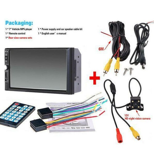 Car 7'' Touch Screen Radio Audio Stereo MP5 Player 2Din USB FM ...