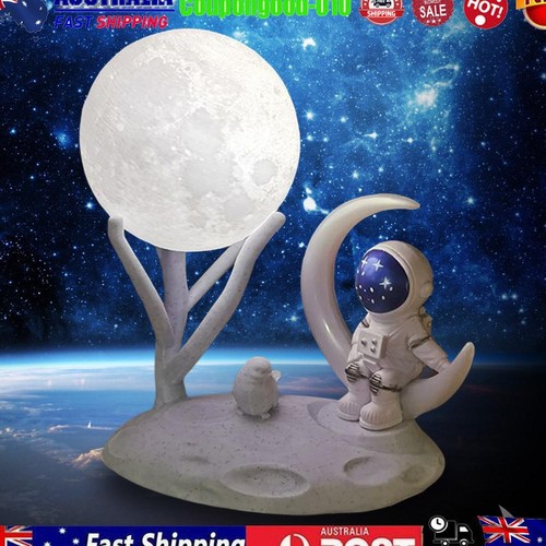 Astronaut Moon Night Light Rechargeable Spaceman Ornaments Stepless ...