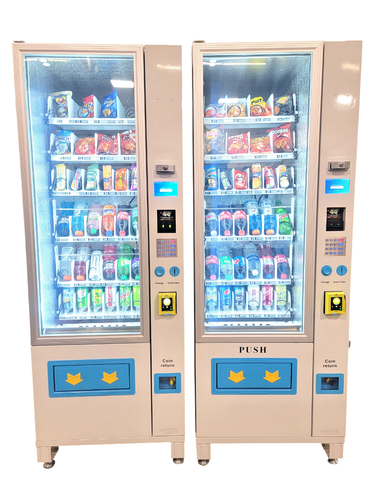 2 BRAND NEWCOMBO VENDING MACHINE WITH CREDIT CARD READER NAYAX TVC-VC ...