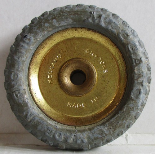 Meccano 142c Grey Rubber Tyre 1" Interior w 22 Brass Pulley 1" Original ...