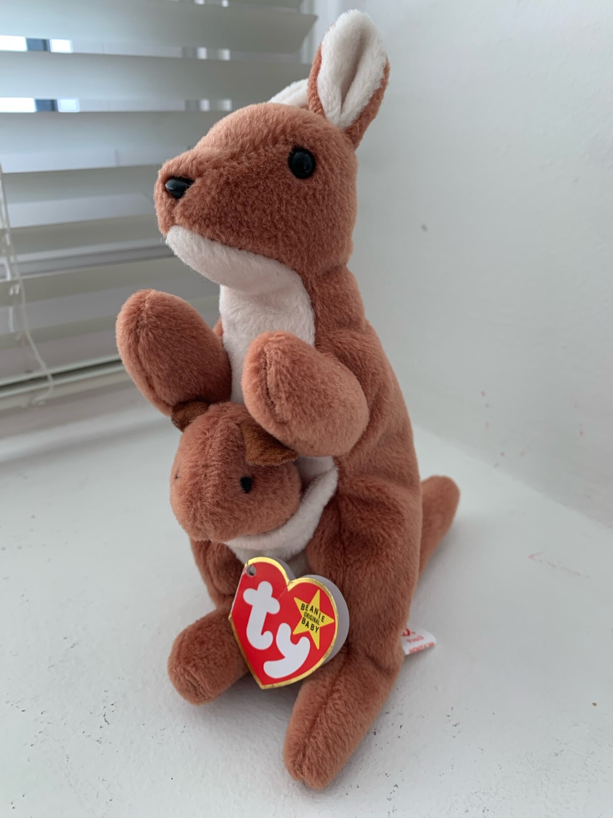 Ty Beanie Baby Pouch the Kangaroo 1996 with Errors (Rare Collectable ...