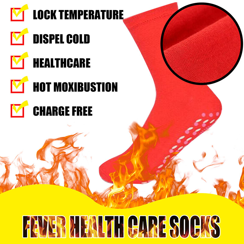 Unisex Self-Heating Health Care Socks Tourmaline Therapy Foot Massager ...