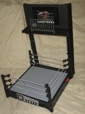 WWE Wrestling Ring Performance Center Playset... 20" Tall ! Works well ...