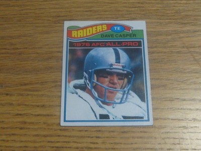 DAVE CASPER 1977 Topps Football Rookie Card # 380 RAIDERS | eBay