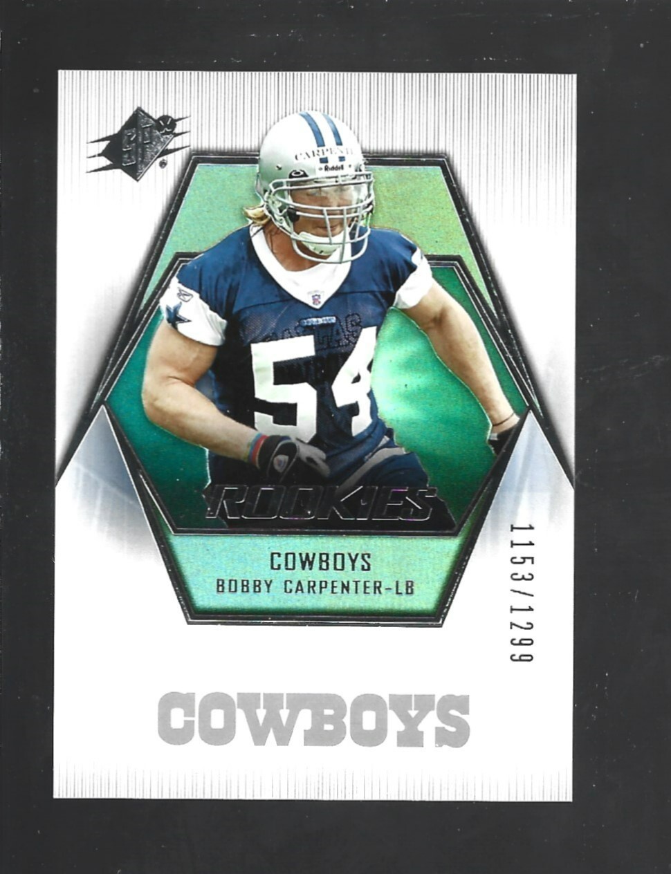 2006 Upper Deck SPX rookies #95 Bobby Carpenter RC, Ohio State Buckeyes ...