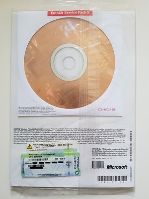 Microsoft Windows XP Professional Pro SP2 CD SB Vollversion Deutsch | eBay