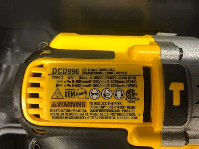 DeWALT DCD996B 1/2in 20V Cordless Hammer Drill for sale online | eBay