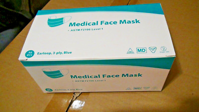 1000 Pcs (20 Box) Disposable 3 Ply Medical Ear-Loop Face Masks ASTM ...
