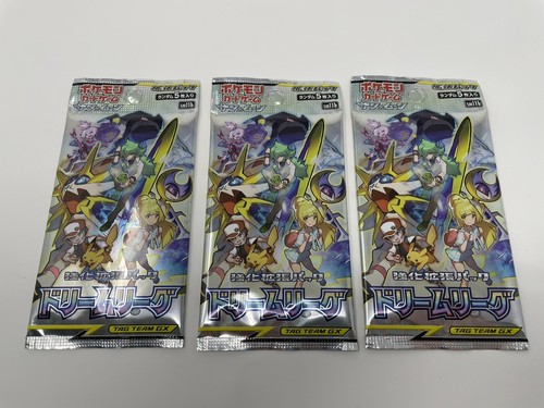 Pokemon Dream League Sun & Moon Tag Team GX TGC Booster Pack X3 ...