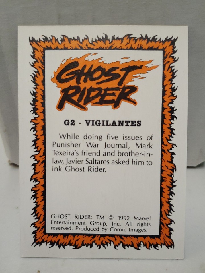 GHOST RIDER MARVEL S2 G2 GLOW IN THE DARK, 1992 | eBay