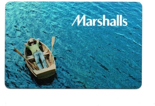 Marshalls Man In Boat Shiny Reflective Gift Card No $ Value Collectible ...