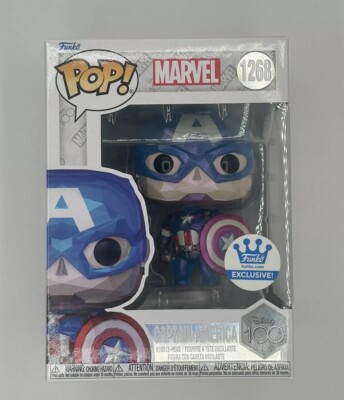 NEW FUNKO POP CAPTAIN AMERICA #1268- (FACET) DISNEY 100 | eBay
