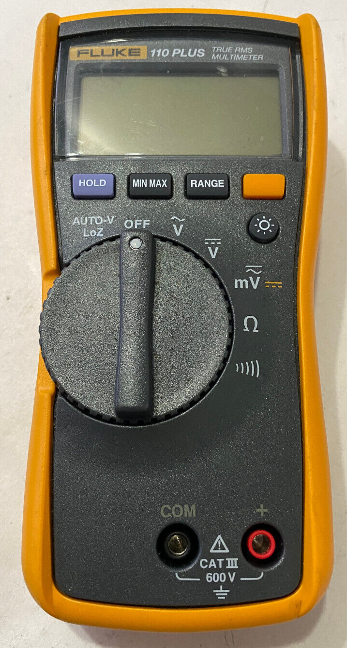 Fluke 110 Plus True RMS Multimeter w/ Genuine Fluke Leads, 10 Amp 600 ...