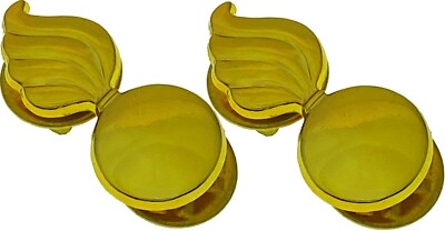 US Army ORDNANCE Officers Gold Plated Brite Collar Pin Pins Insignia ...