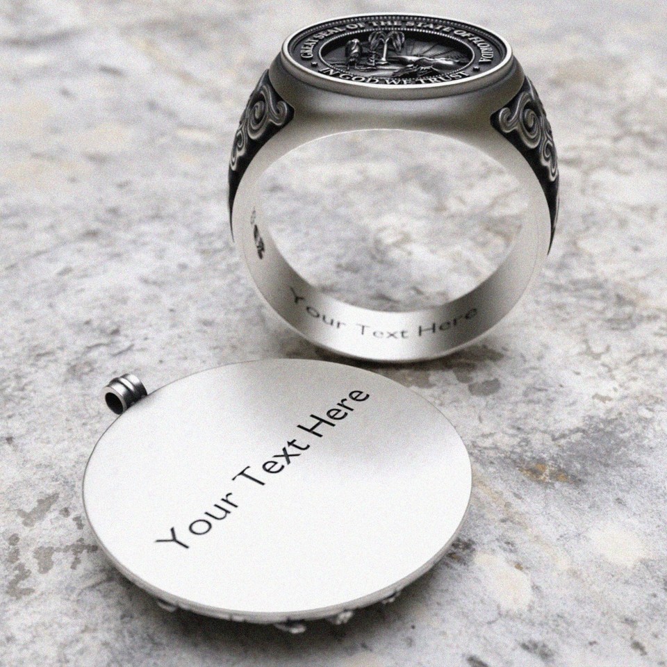 925 Sterling Silver U.S. Air Force Signet Ring - Handmade Military ...