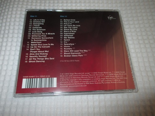 SIMPLE MINDS CELEBRATE THEIR GREATEST HITS 2 CD SET 2013 VIRGIN 50999 ...